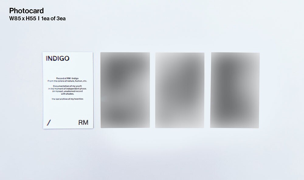 RM BTS Album [Indigo] Book Edition CD+Book+P.Card+2ea Post+Fabric ...