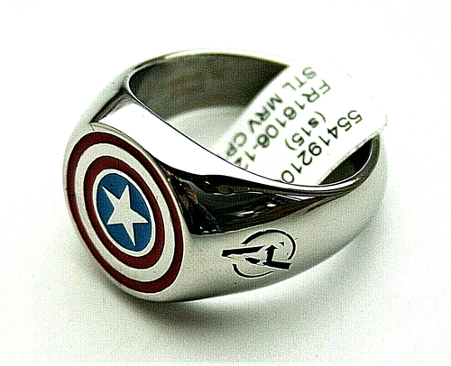Marvel Captain America Shield Avenger Stainless Steel Ring New NOS 2018 ...