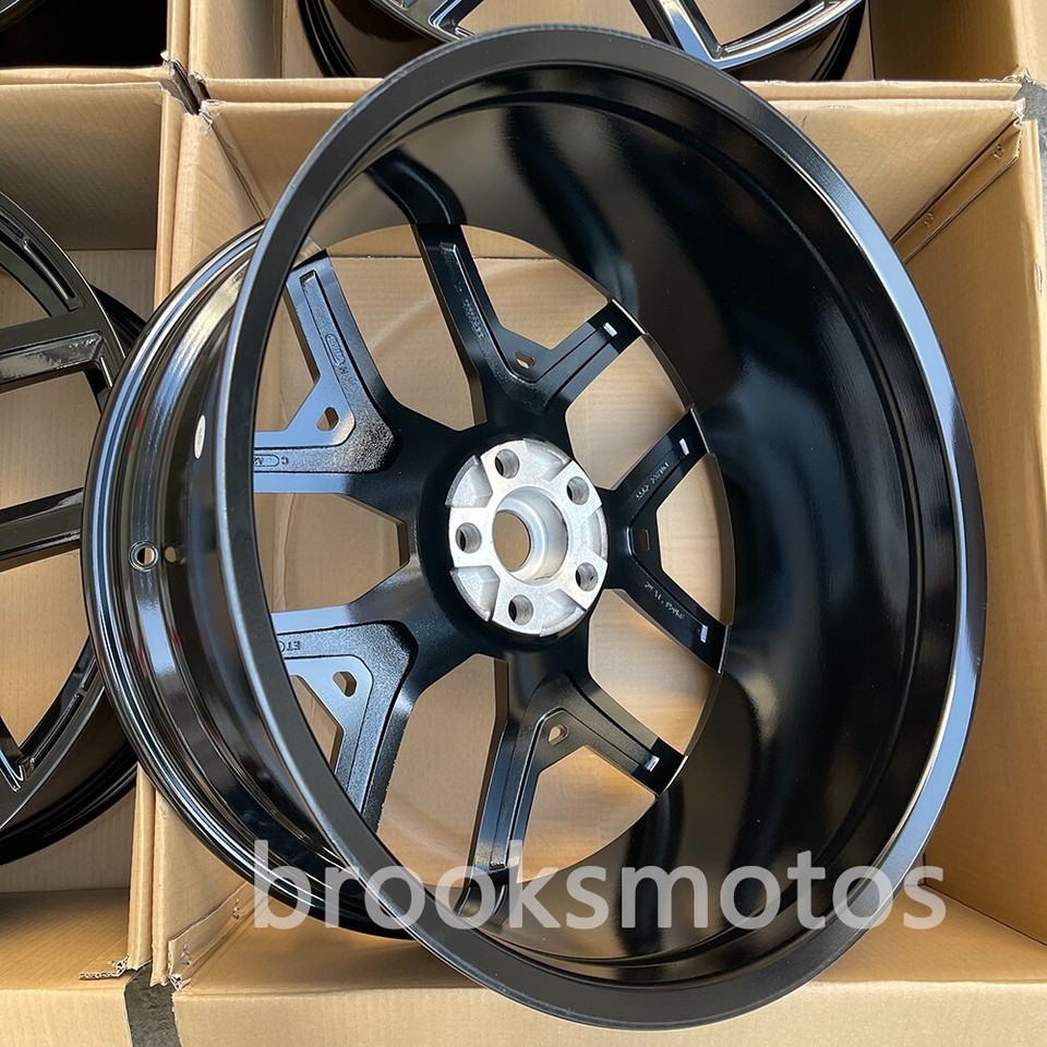 22" NEW GLOSS BLACK 5 SPOKE WHEELS RIMS FITS FOR 2019+ LAND ROVER ...