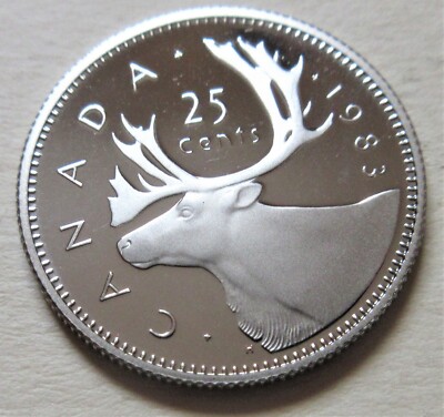 1983 Canada PROOF Twenty-Five Cents Coin. Quarter UNC 25 Cents 25c | eBay