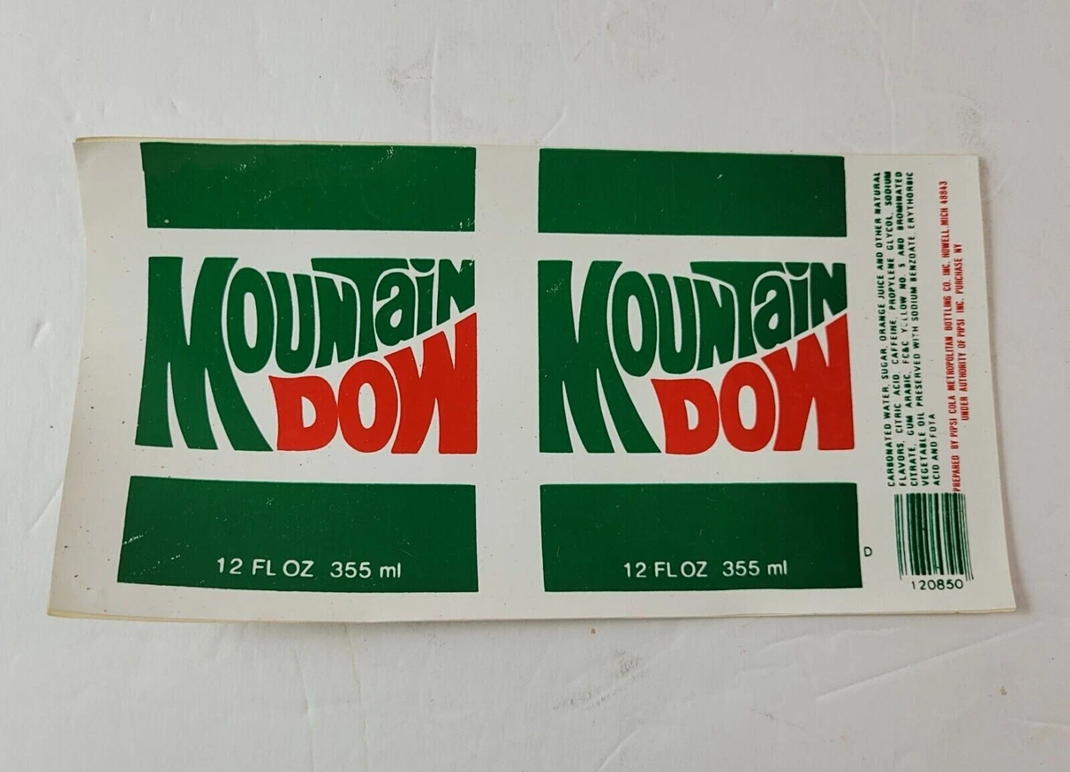 Mountain Dew Can Label
