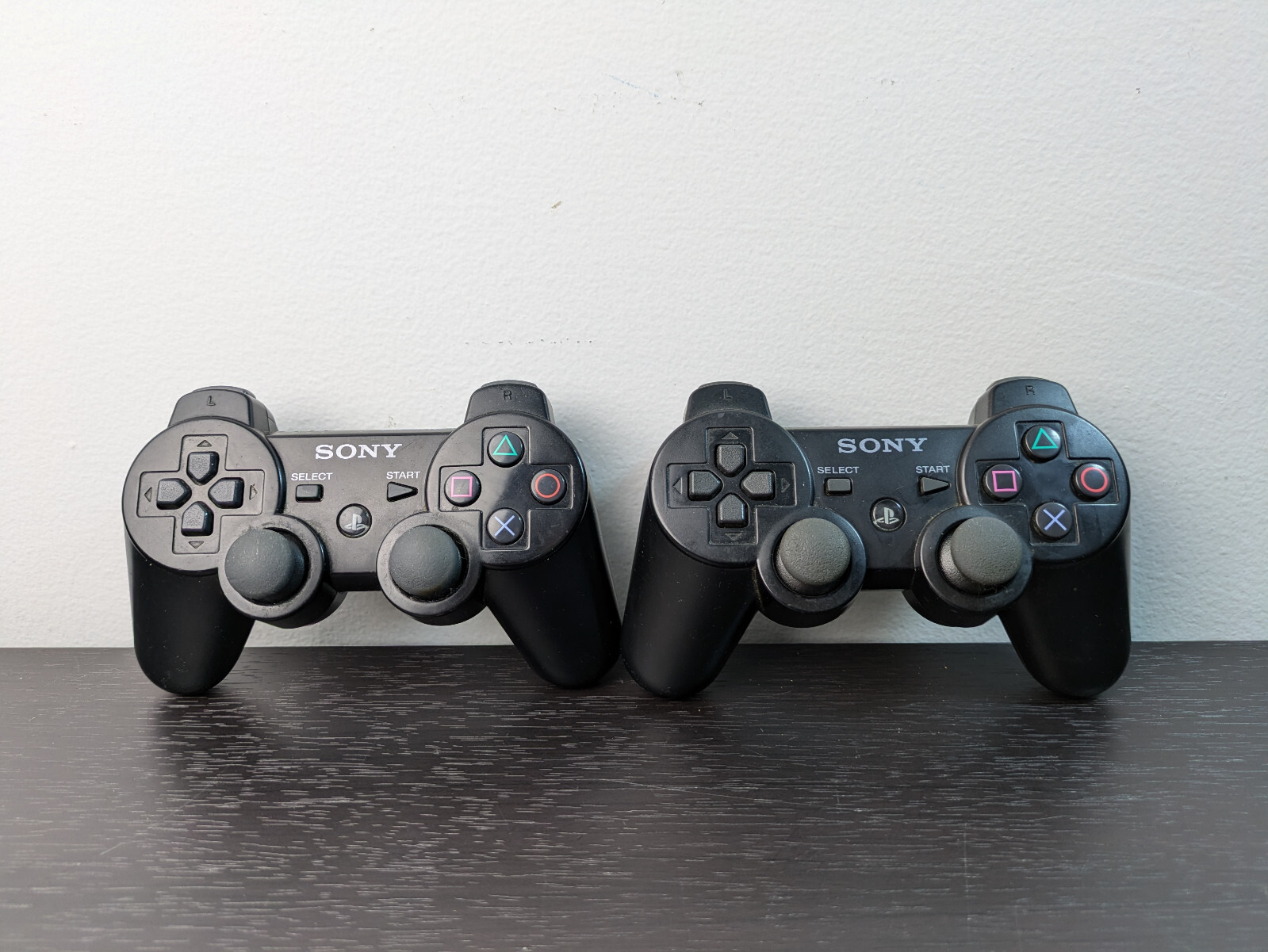 2 Sony Playstation 3 PS3 Genuine OEM Dualshock 3 Sixaxis Controllers ...