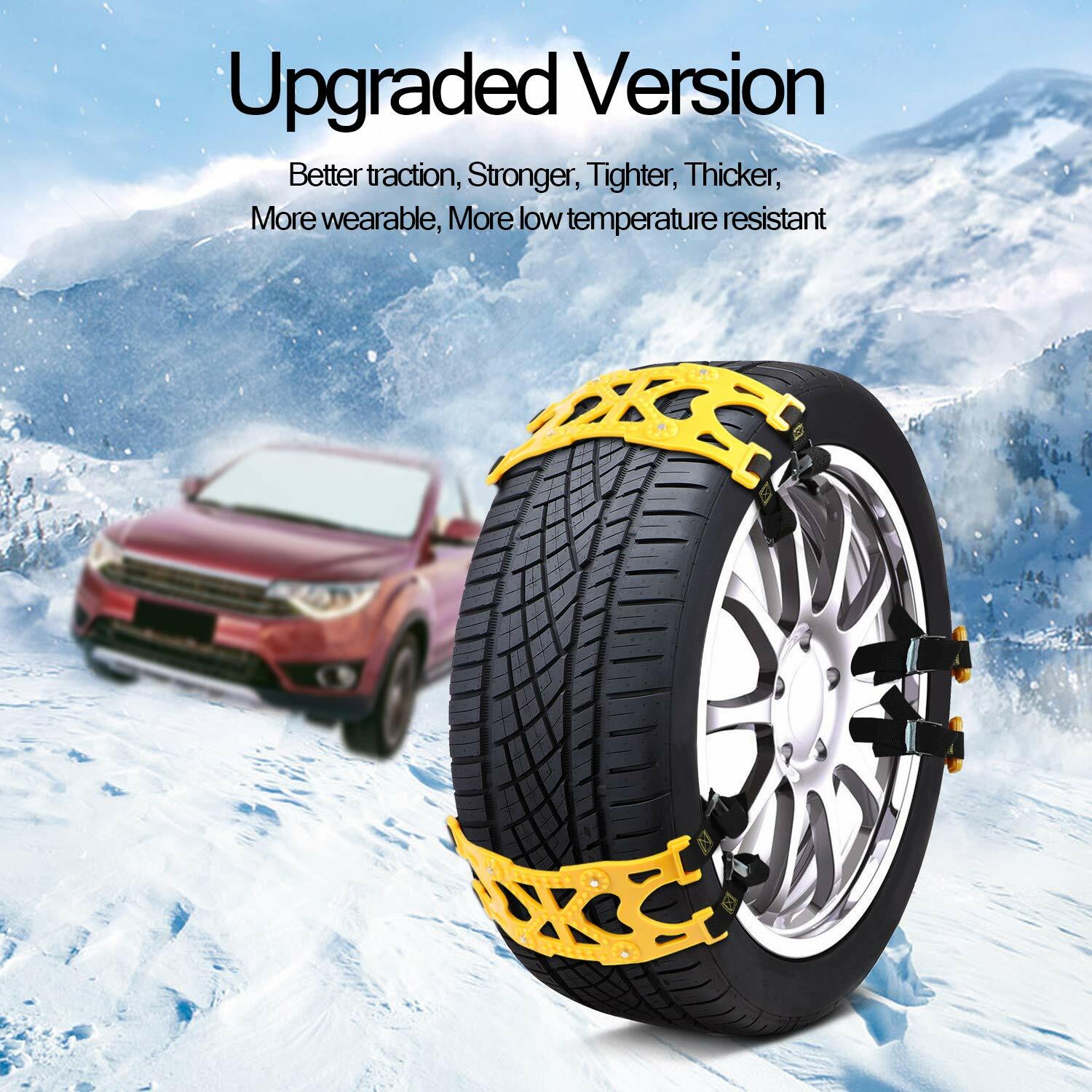 6 pcs Universal Car Snow Anti Slip Tire Chains Emergency for Cars SUV ...