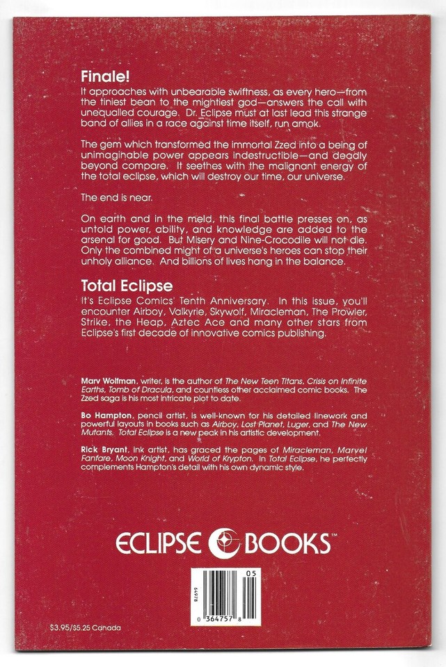 Total Eclipse 5 COPPER AGE ECLIPSE COMIC BOOK Valkyrie Skywolf Zzed Black Terror | eBay