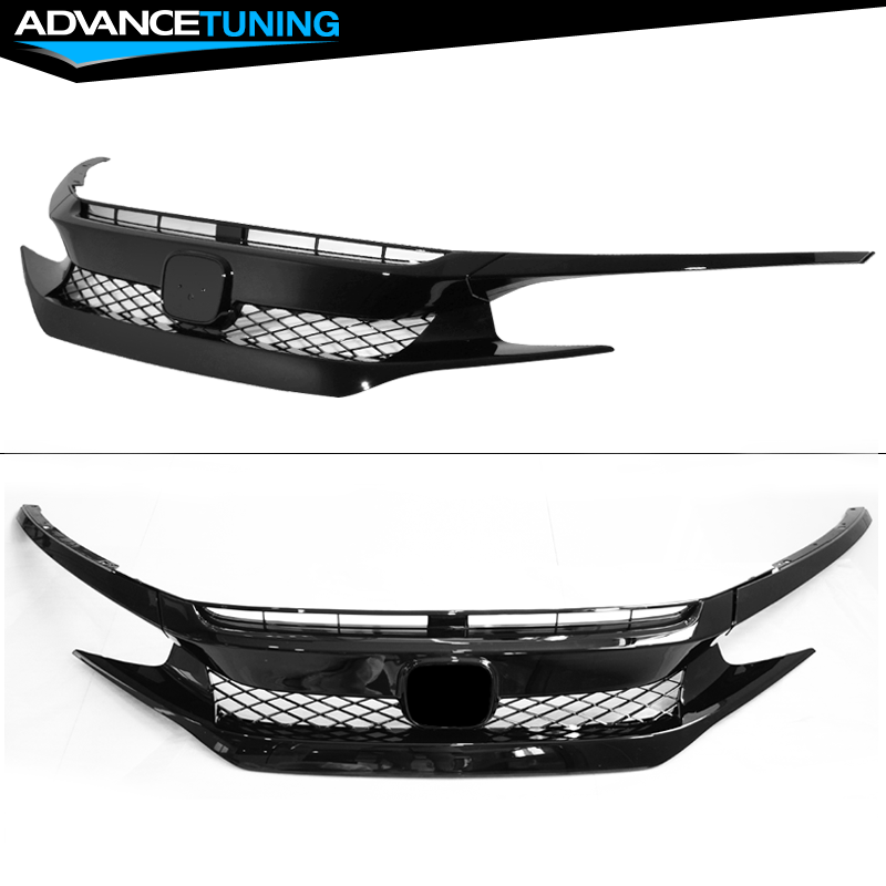 Fits 16-21 Honda Civic FK8 Type-R ABS Front Bumper Grille Hood Mesh ...