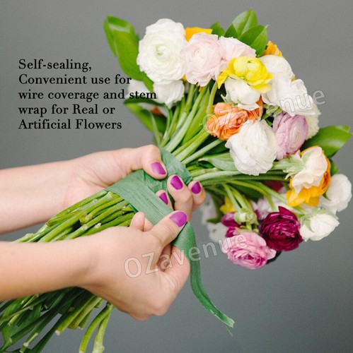 2x 6x Flower Tape Florist Button Holes Ribbon Stem Wrap Floral Bouquet ...