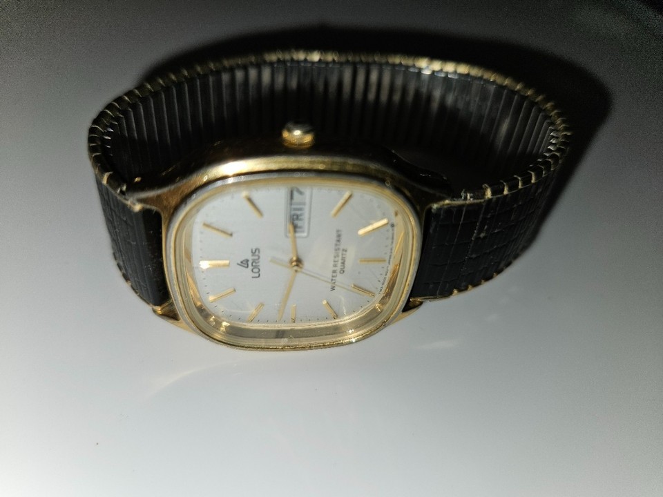 Vintage Mens Lorus Quartz Watch Y143-5000 Water resistant Stainless ...