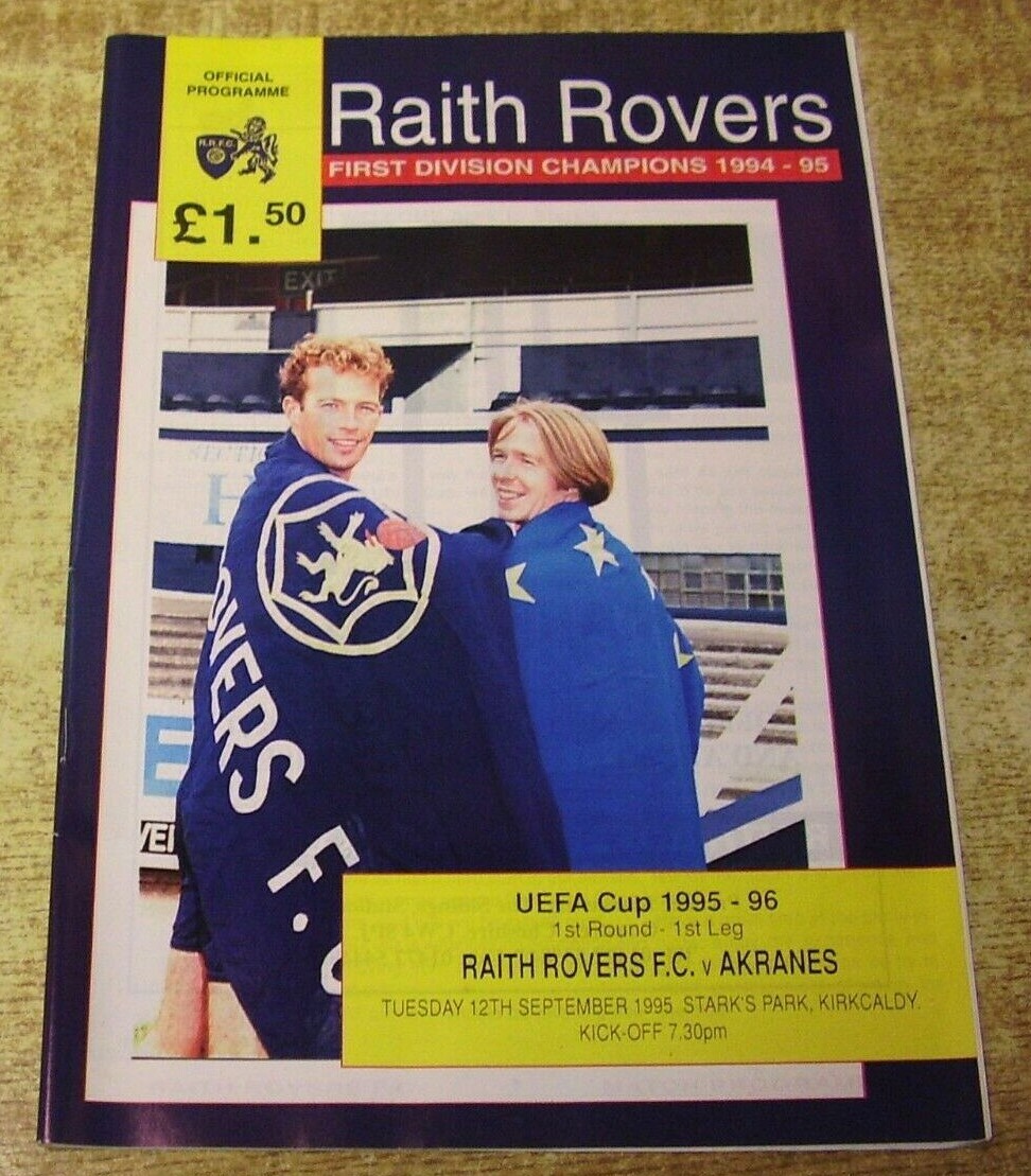 RAITH ROVERS PROGRAMMES 1995/96 | eBay