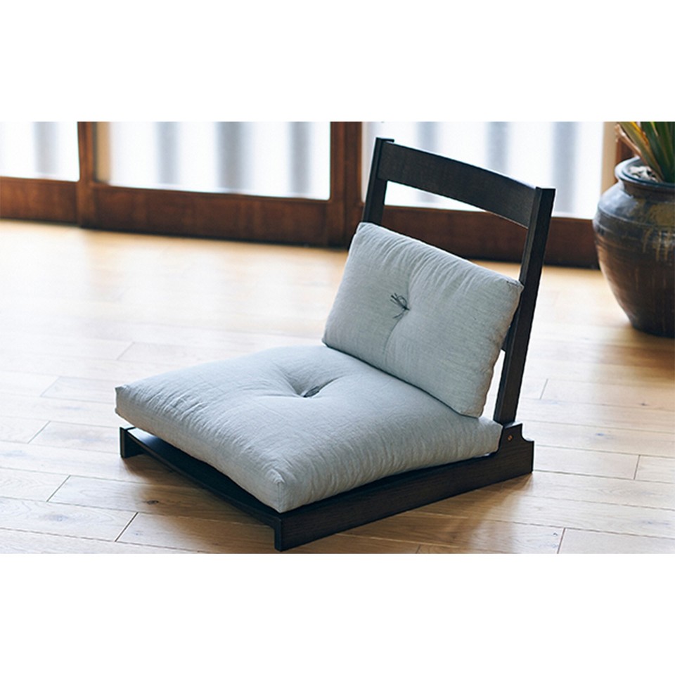 Nakagawa Masashichi Shoten Japanese Legless Floor Chair Black Oak Wood ...