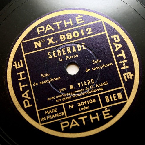 JULES VIARD saxophone Gabriel Pierne serenade french pathe X.98012 10 ...