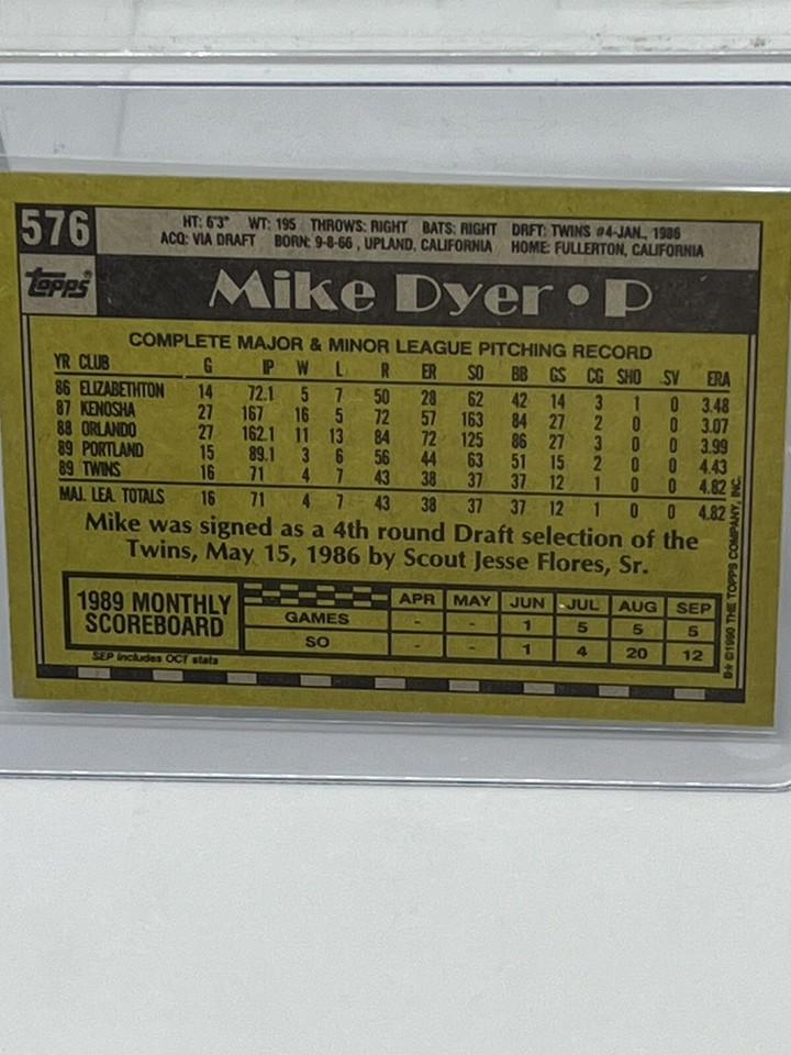 2017 Topps Rediscover Topps Buybacks Bronze Mike Dyer #1990-576 | eBay