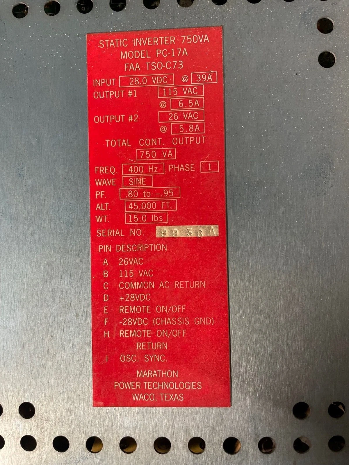 Static Inverter PC-17A