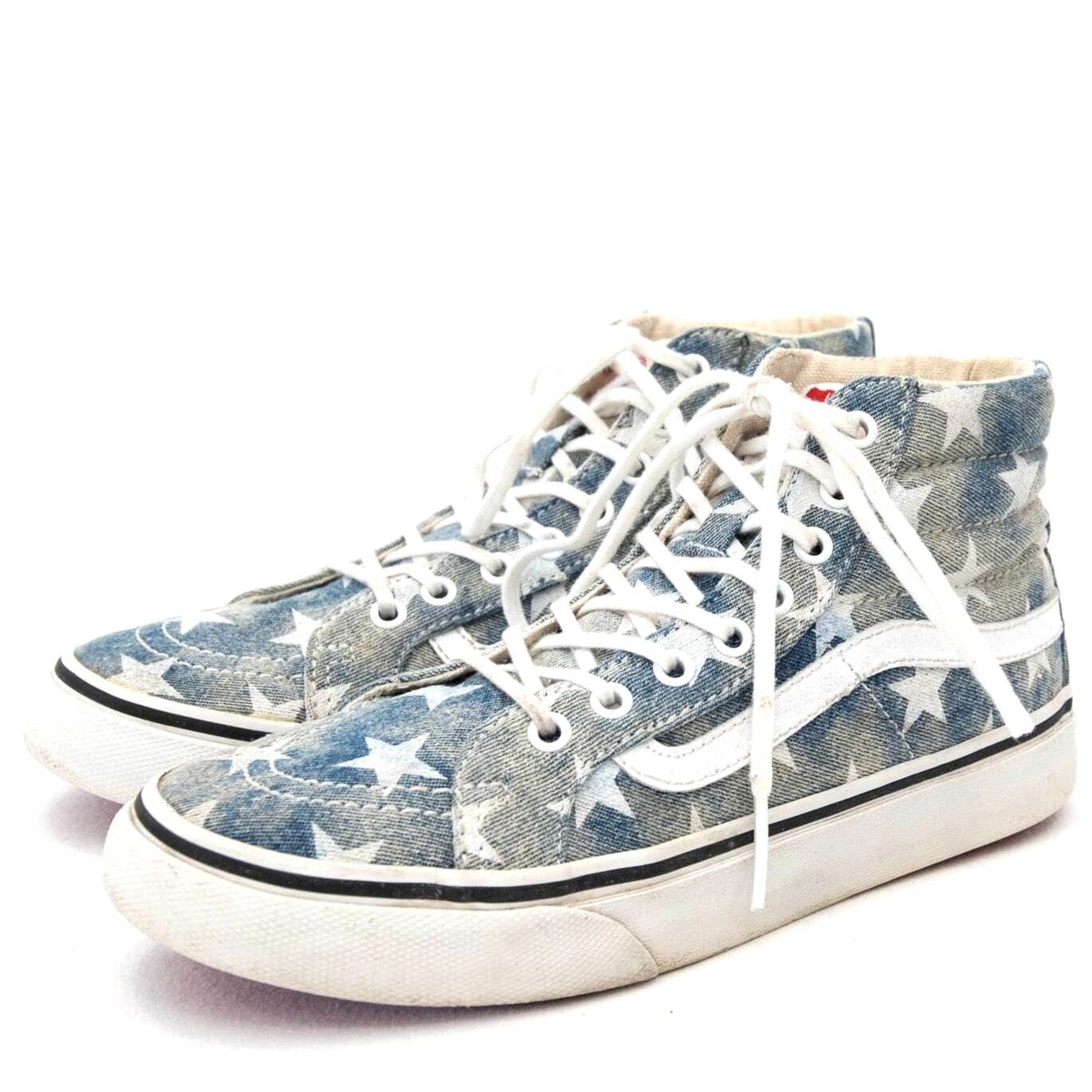 Vans SK8-Hi Tapered Denim Destroy Star Print Sneaker … - Gem