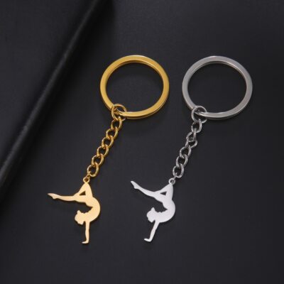 Gymnastic Keychain Artistic Gymnast Metal Backpack Accessories Car ...