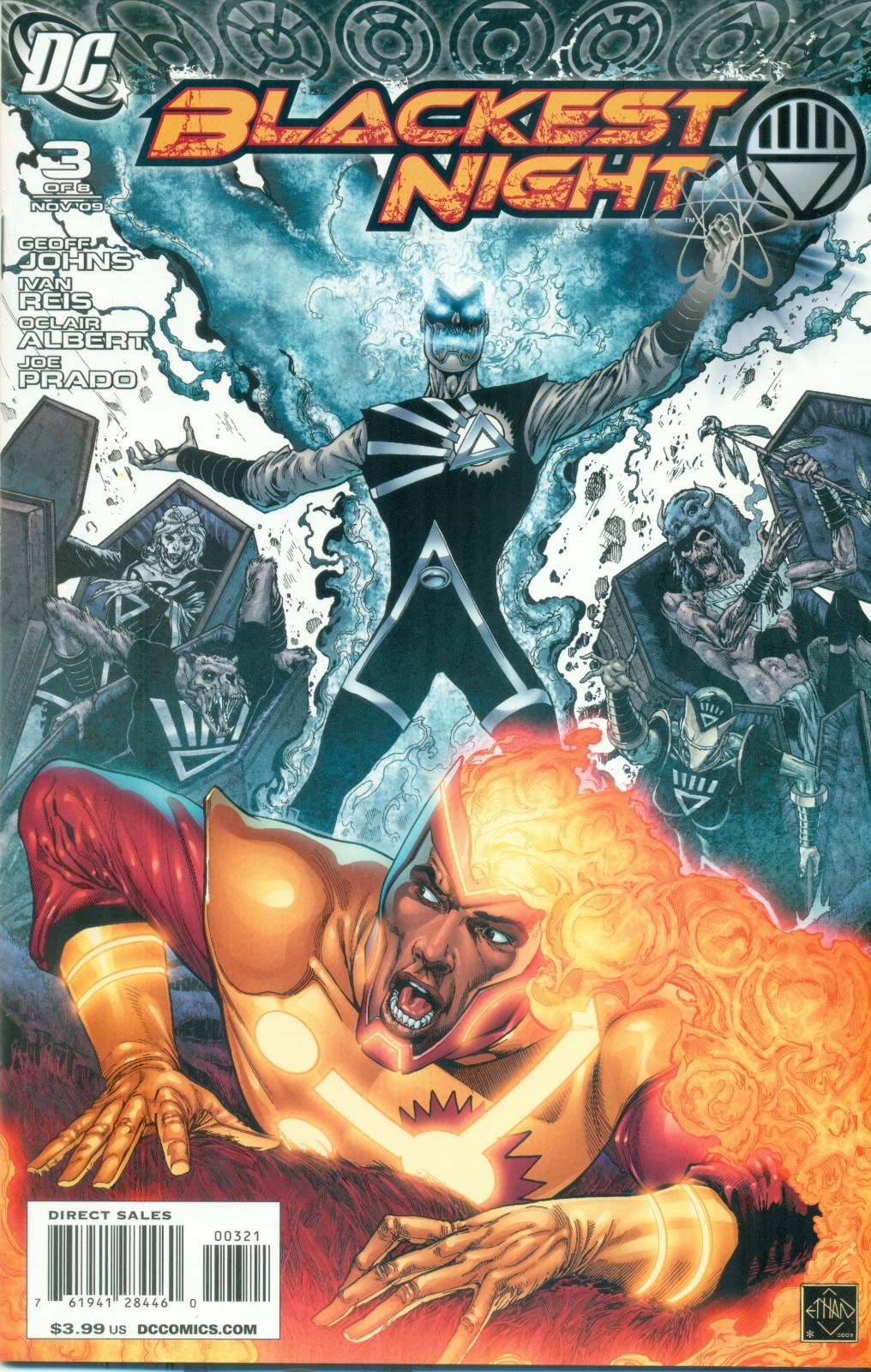 Blackest Night #3 Green Lantern Flash Atom Firestorm JLA 1:25 Variant B ...