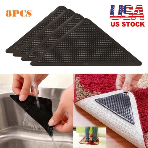 8PCS Carpet Mat Grippers Anti Slip Rubber Rug Sticker Skid Tape ...