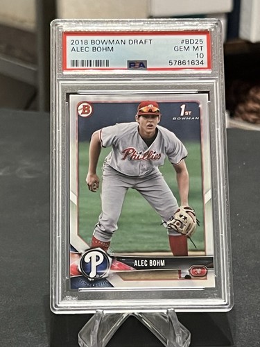 Alec Bohm 2018 1st Bowman Draft #BD25 RC Phillies PSA 10 GEM MINT | eBay