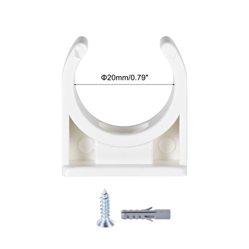 PVC Pipe Clamps Clips 20mm , Fit for 20mm/0.79" OD Tubing, w Screws ...