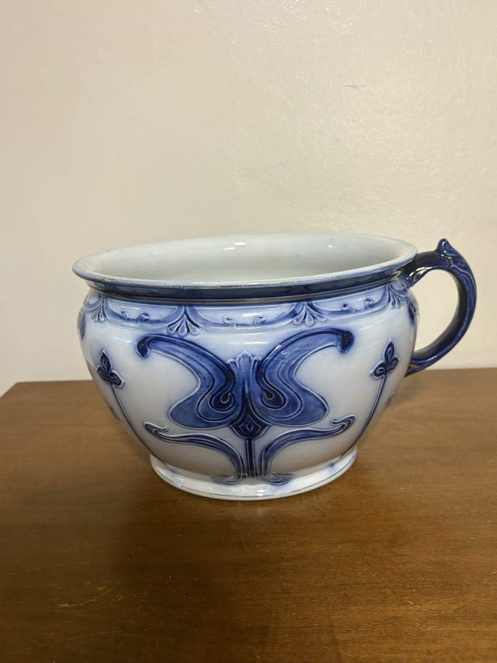 Flow Blue Chamber Pot | eBay