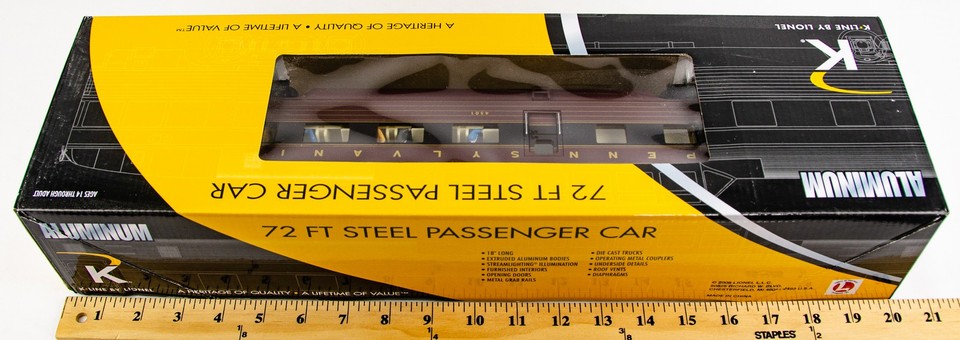 K-Line 6-22436 Pennsylvania Aluminum Diner #4501 O Scale Train ...