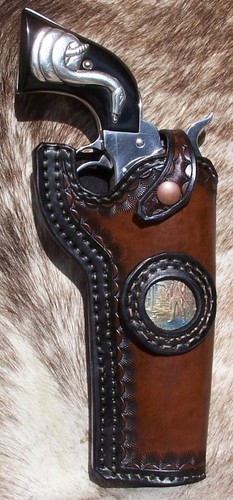 45 LC Revolver holster Gunslinger Silver Coin SAMPLE | eBay