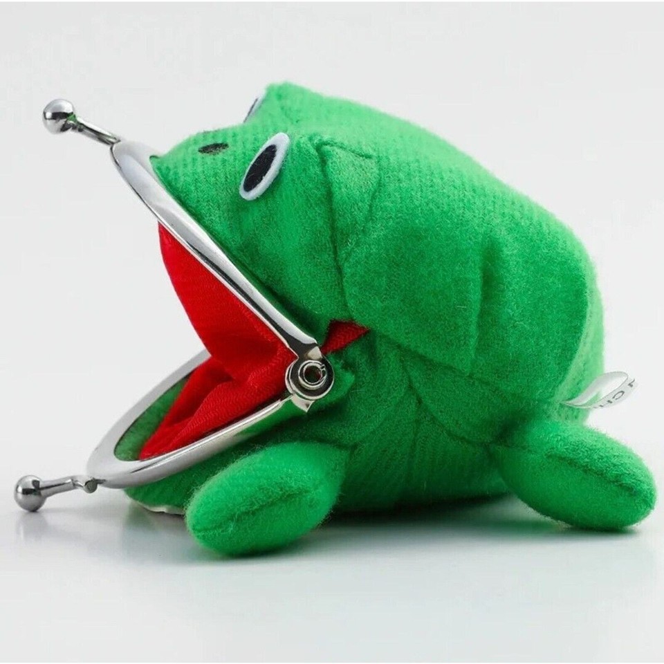 Naruto Gama-chan Green Frog Coin Purse Wallet Plush Toy 4" Toad Money ...