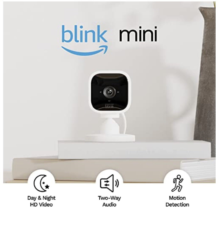 Blink Mini Indoor HD 1080p Smart Security Camera - Pack of 2 ...