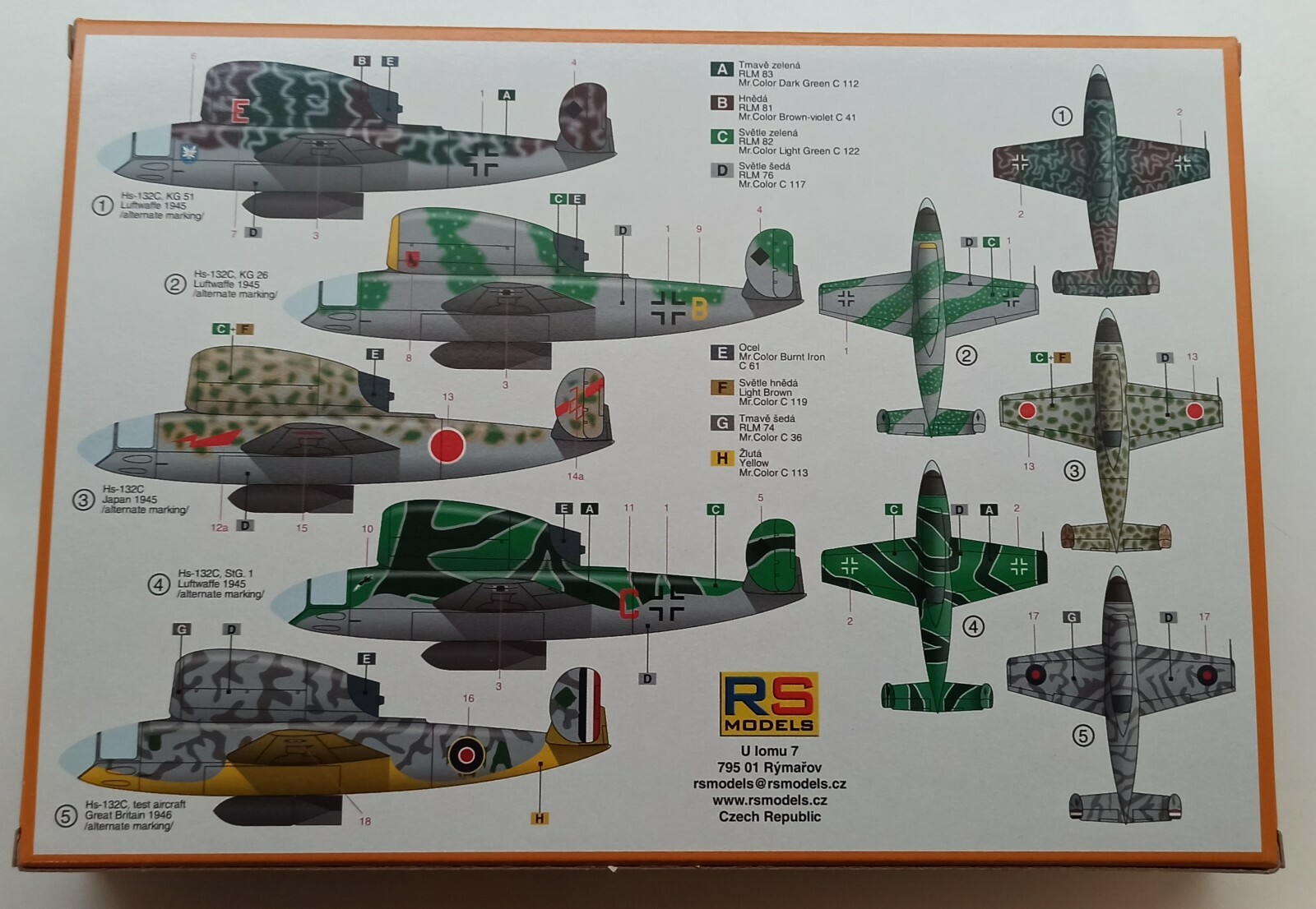 RS Models 1/72 Henschel Hs-132C, Plastic model kit! | eBay