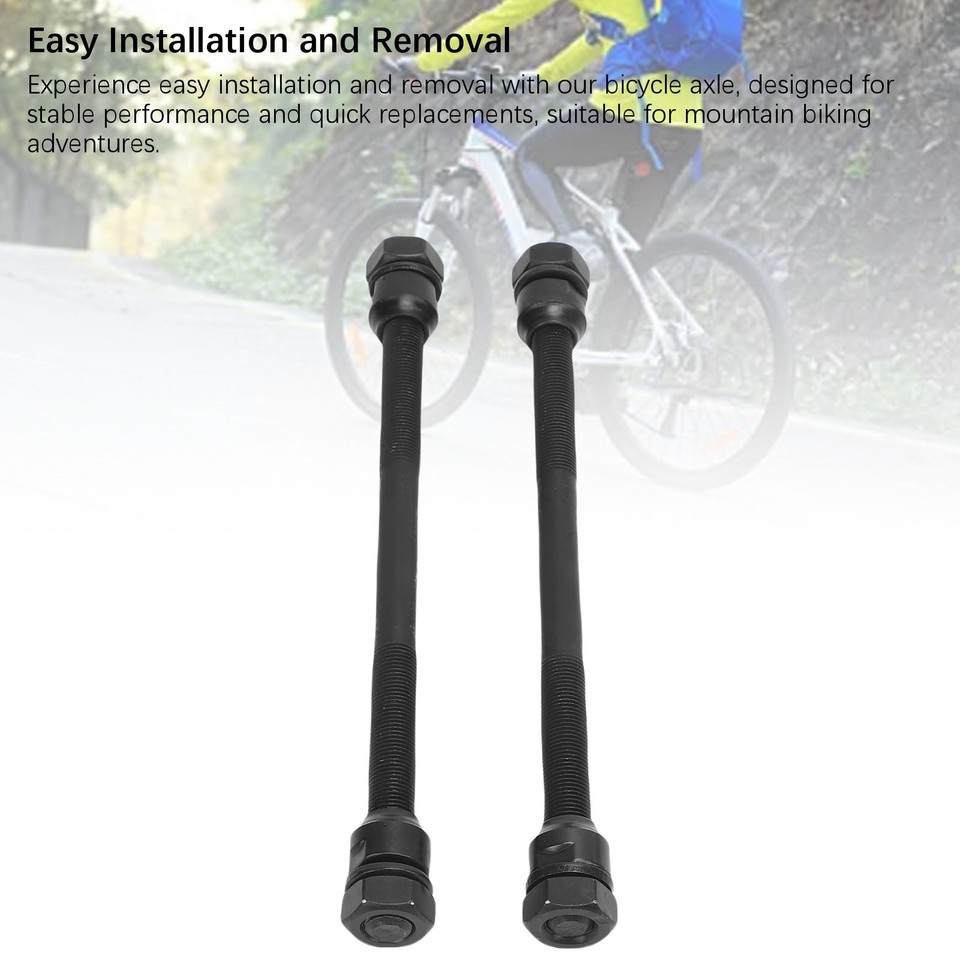 2x Bike Axle Iron 190mm Lightweight Multi Speed Bicycle Hub Axle For ...