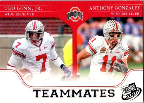 2007 Press Pass - Teammates Ted Ginn Jr., Anthony Gonzalez #95 Blue ...