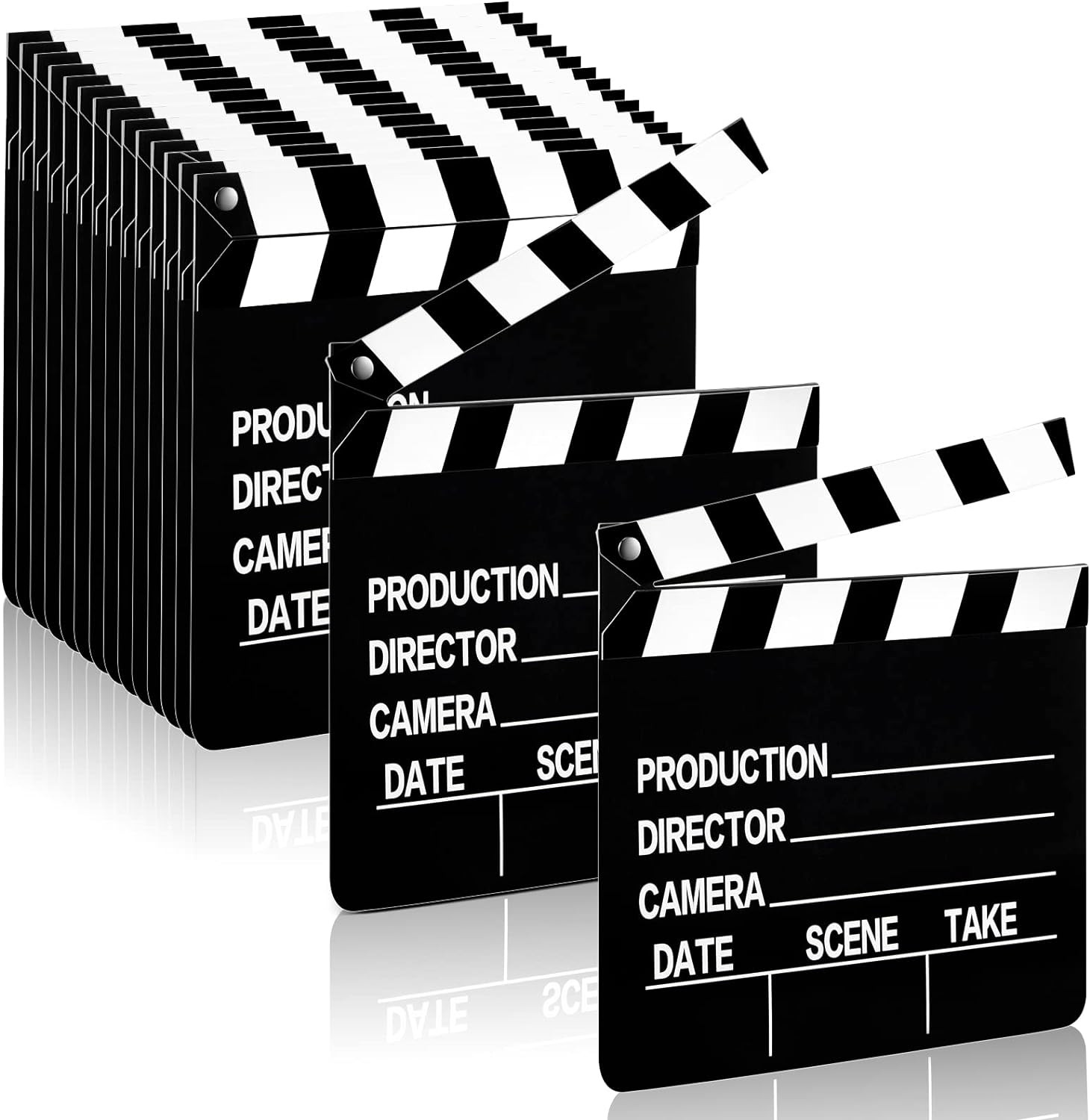 Movie Film Clap Board Decorations - 7 X 8 Inch Directors Clapper Set ...