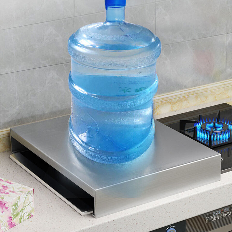 Silver Stove Top Cover Stainless Steel Gas Stove Top Protective Cover ...