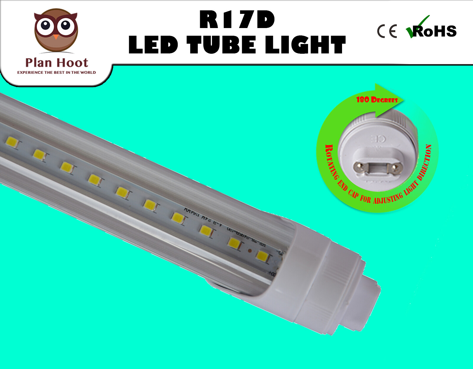 8 FEET 48 WATT 5000K F96T12 T8 Fluorescent Replacement Clear Lens LED ...
