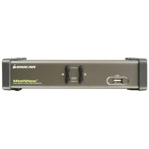 IOGEAR MiniView GCS1742 2-Port Dual View KVM Switch 881317003638 | eBay