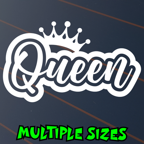 Queen Sticker Car Decal Window Tiara Crown Princess Prince JDM Ute ...