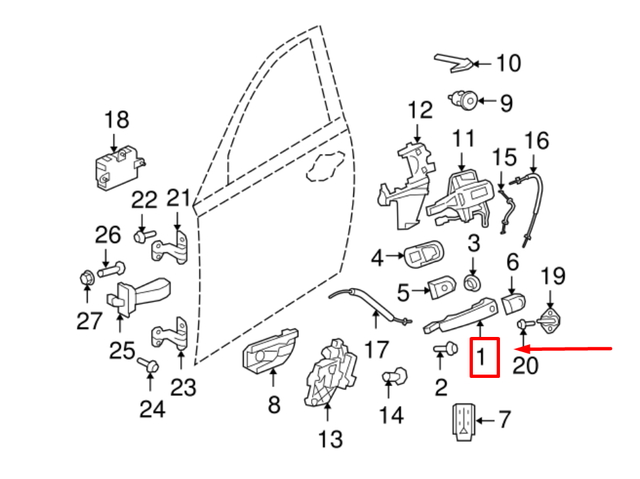 C2Z3509XXX Handle Exterior Rear Left Jaguar XF 3.0 V6 Diesel S 1385828 ...