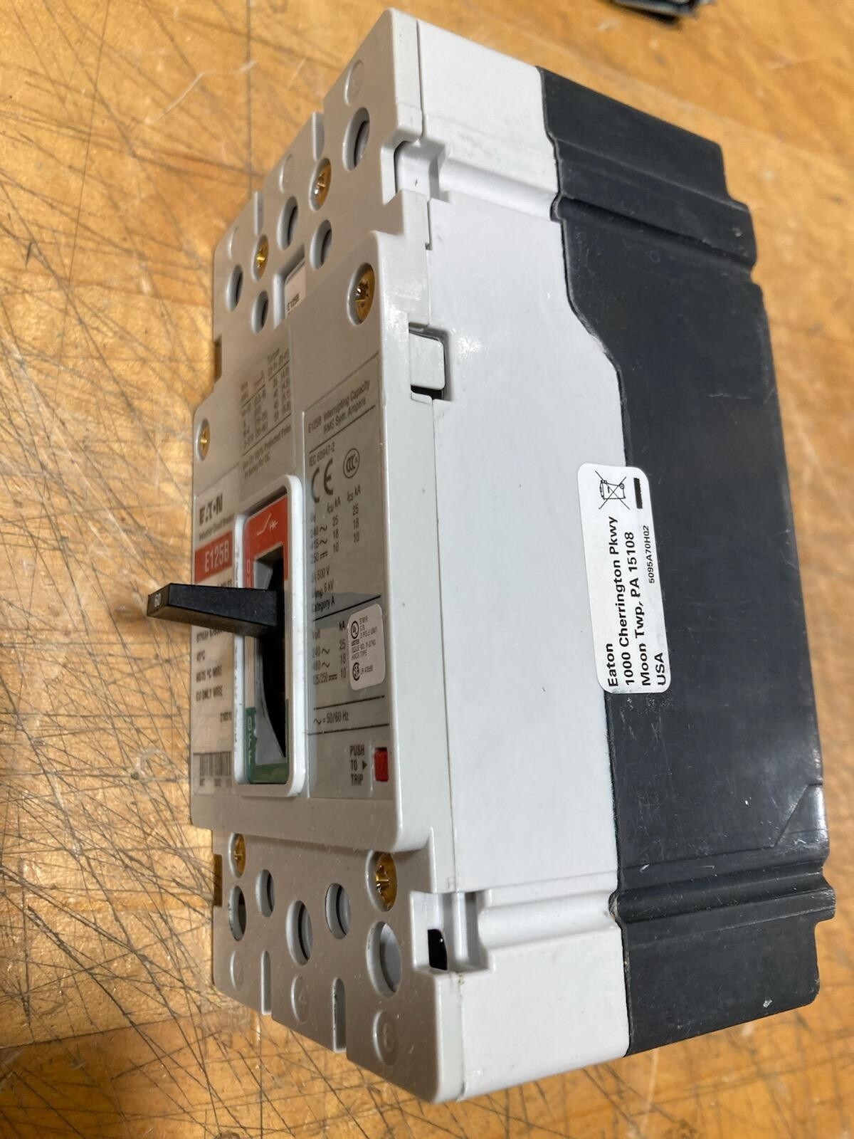 EGB3060FFG, Eaton, Series G MCCB, EG-frame, 3P, 60A, 600Y/347 Vac | eBay