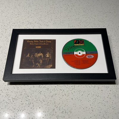 GRAHAM NASH SIGNED CSNY DEJA VU CD ALBUM AUTOGRAPH CROSBY STILLS FRAMED ...