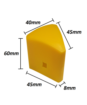 Star Picket Cap 25x Yellow Triangular Steel Fence Y Post Safety Cap 25 ...