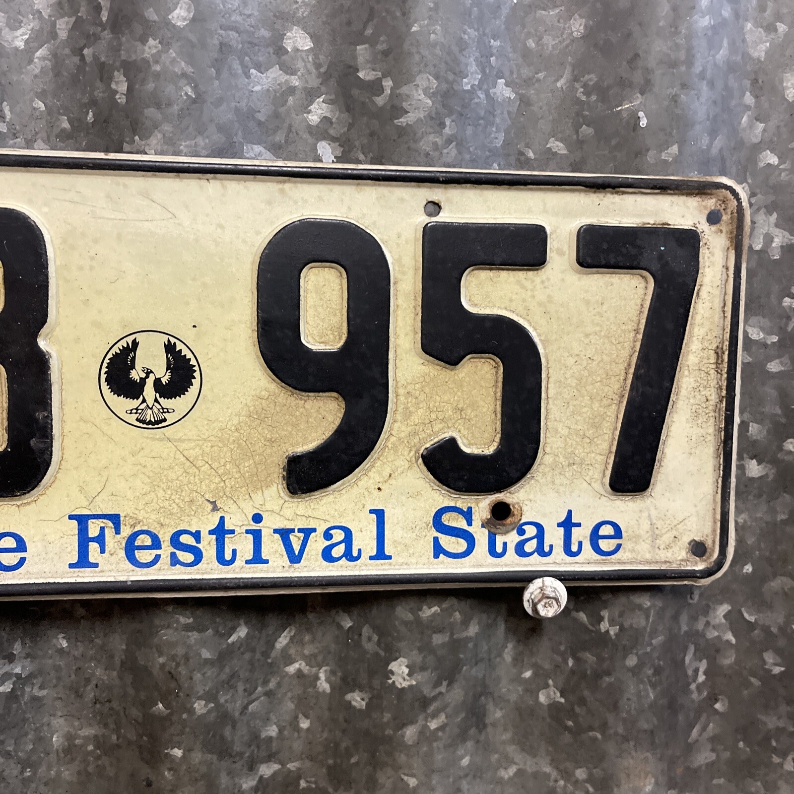 VINTAGE SOUTH AUSTRALIAN PLATE SA Collector’s Car Number Plate Sign ...