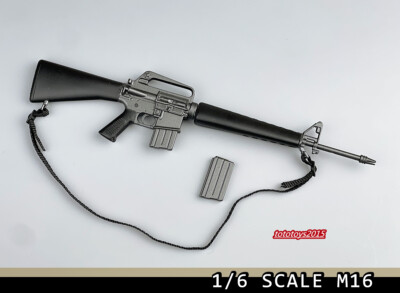1/6 Weapon Model WWII M16 Gun Rifle Fit 12'' Soldier Action Figure Toy ...