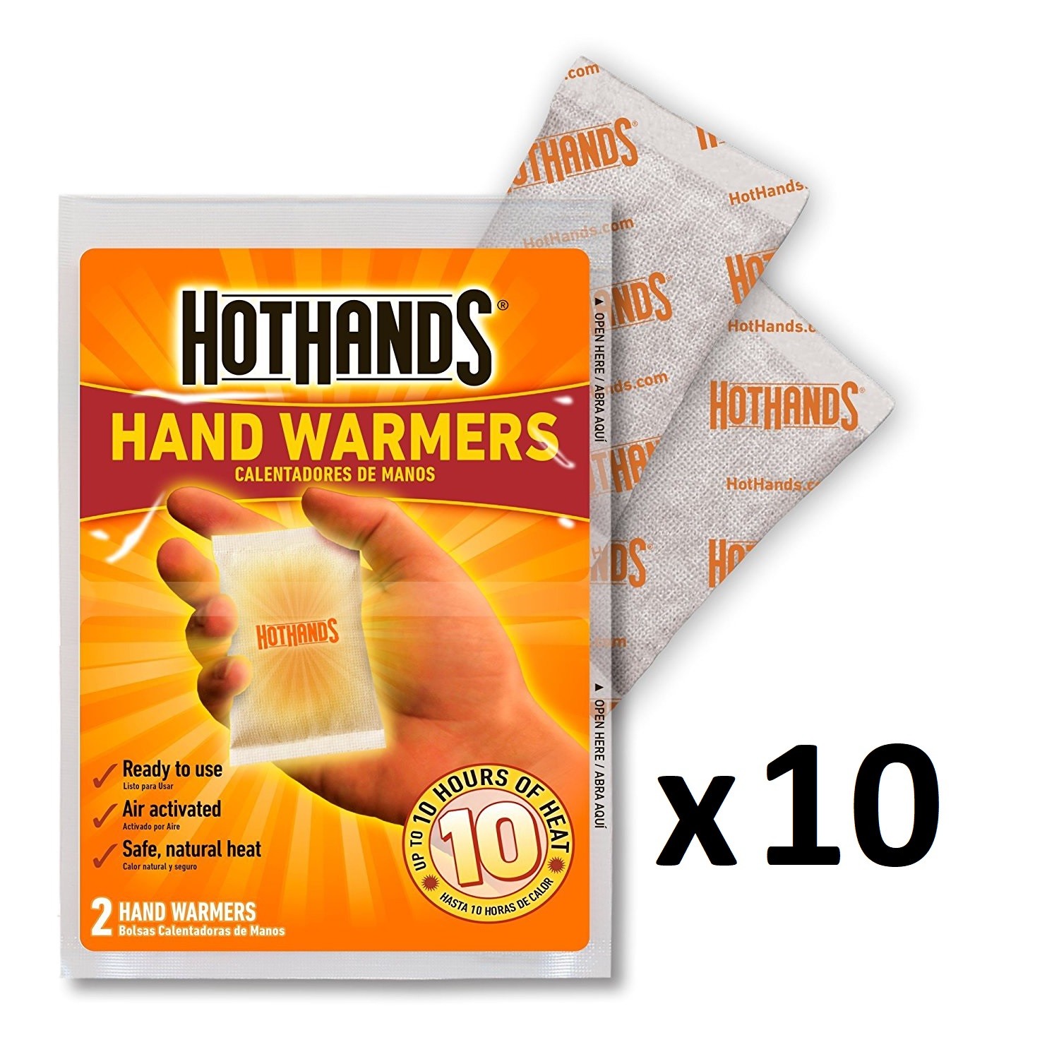HotHands Hand Warmer 10 Pair Value Pack Piece - 10 Hour Chemical ...