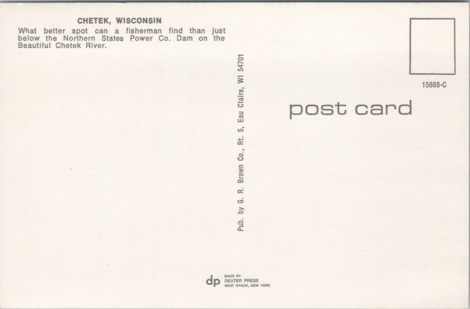 Postcard - Greetings from Chetek Wisconsin Fishing on the Chetek River ...