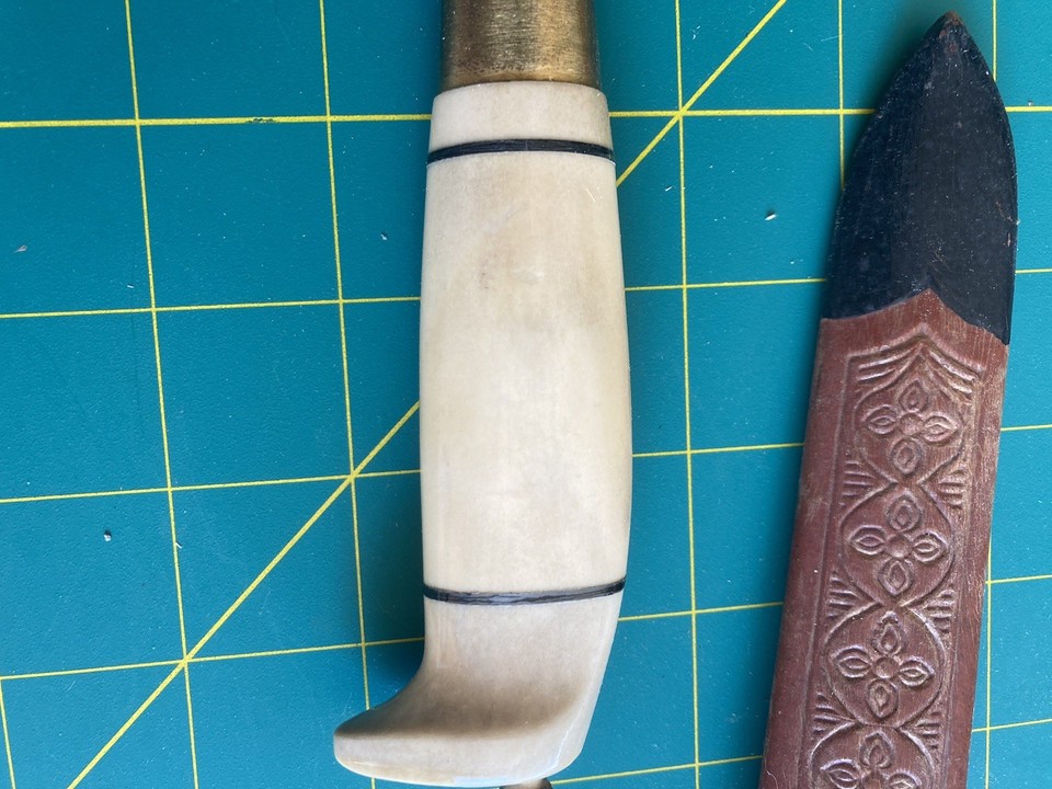 Vintage Geilo Norge Norway Fixed Blade Hunting Knife Horn Handle | eBay
