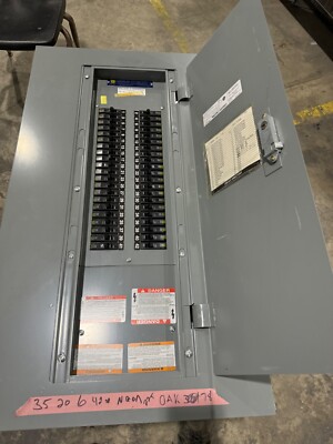 250 225 AMP NQOD MLO PANEL PANELBOARD 208V 120V BREAKER 3 PHASE 4 WIRE ...