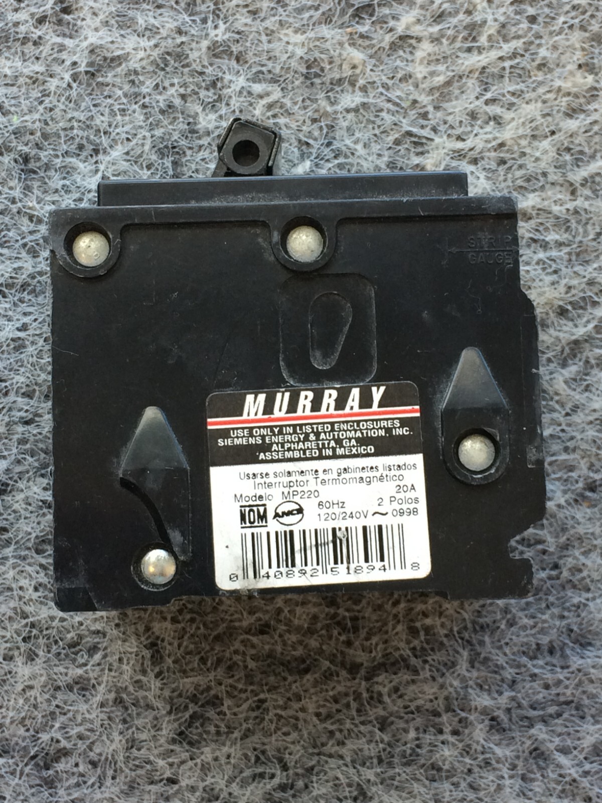 Murray MP220 Breaker 20 amp 2 Pole Breaker 240 Volt 1 Year Warranty | eBay