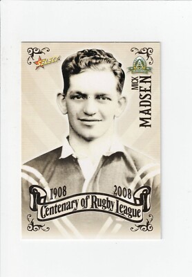 2008 Select NRL Centenary Rugby League Mick Madsen #33 | eBay Australia