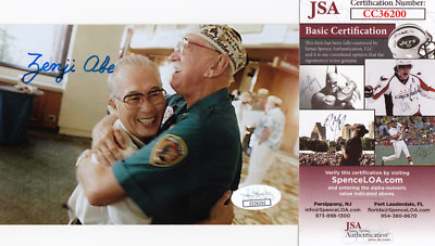 Zenji Abe Japanese WWII Pearl Harbor Attack Pilot JSA SIGNED 4x6 PHOTO ...