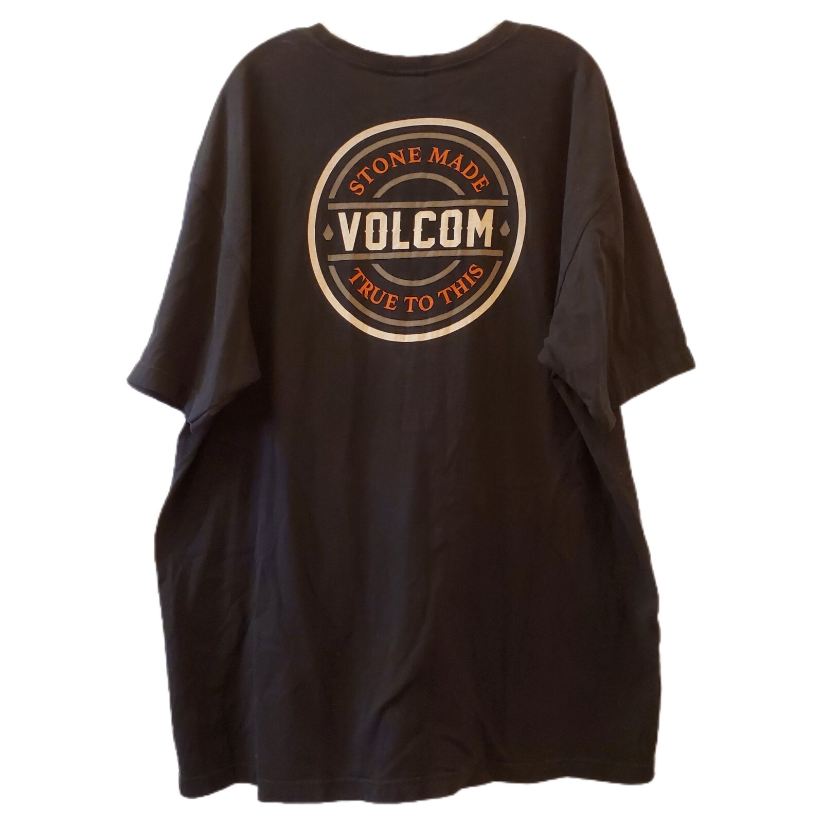 Volcom Graphic T Shirt Mens XXL Black Logo Pullover 2 Side Crewneck ...