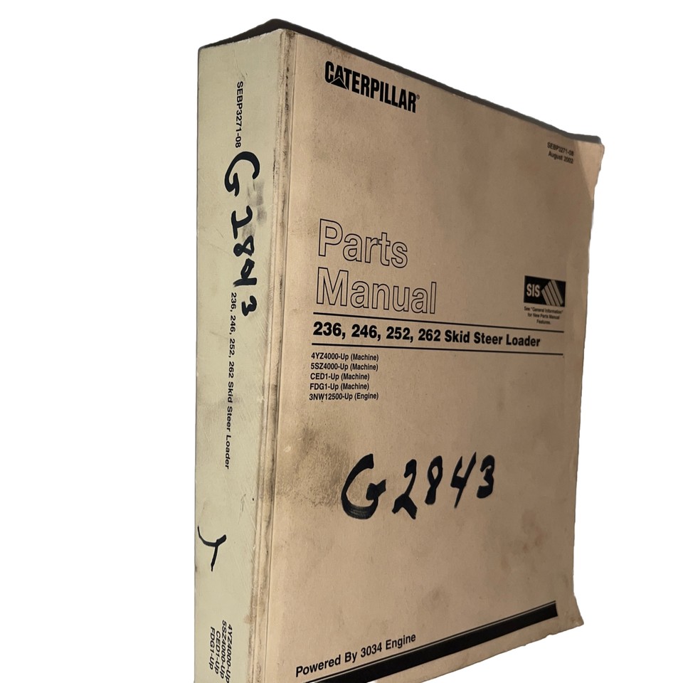 CAT CATERPILLAR 236 246 252 262 SKID STEER LOADER Spare Parts Manual Book | eBay